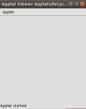 Draw The Life Cycle Of An Applet