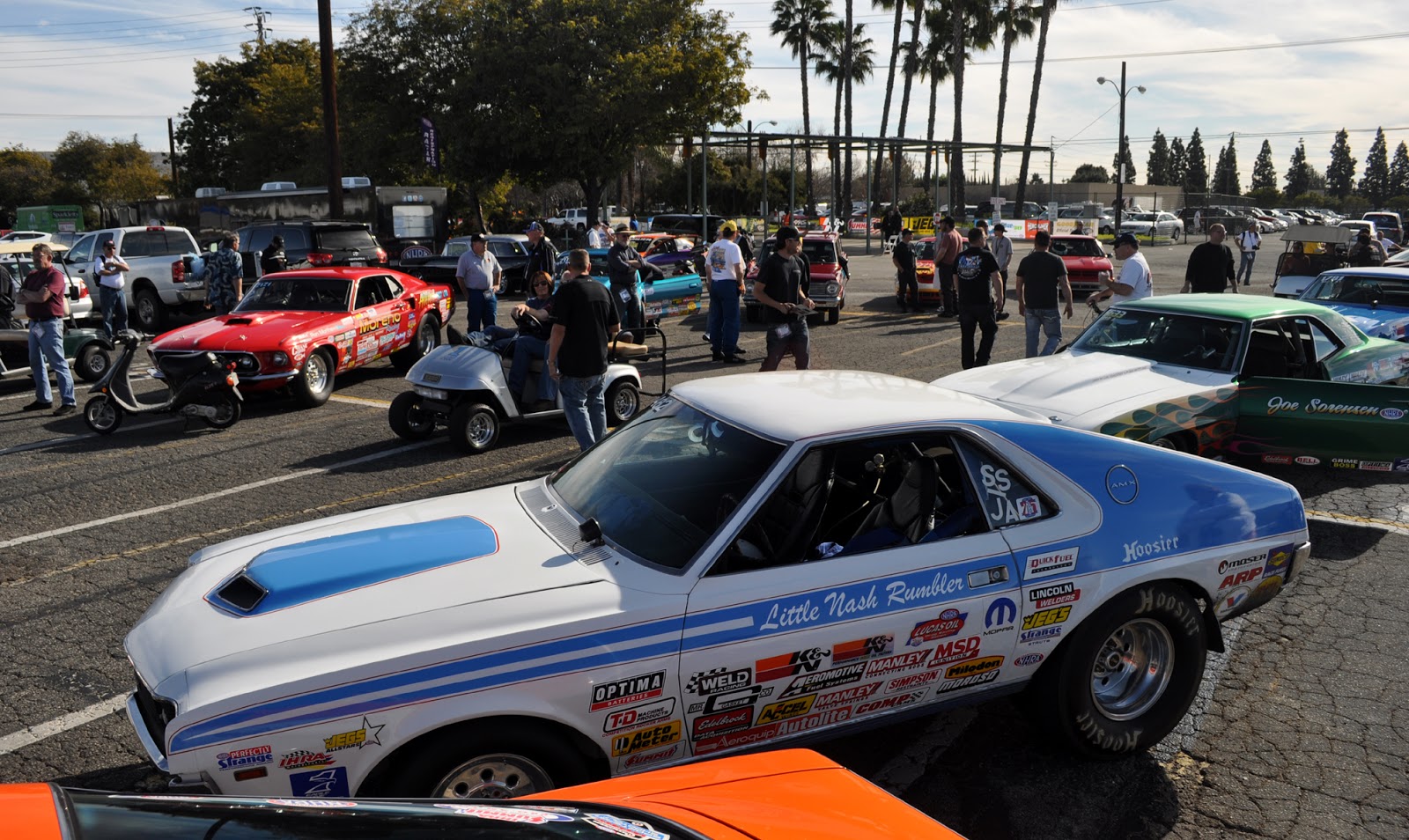 Just A Car Guy: they first dated in it, now they drag race it! AMX with ...