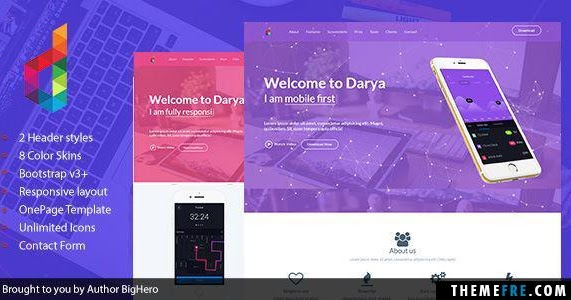 Dan Kelsey Darya - Responsive HTML5 App Landing Template app app ...
