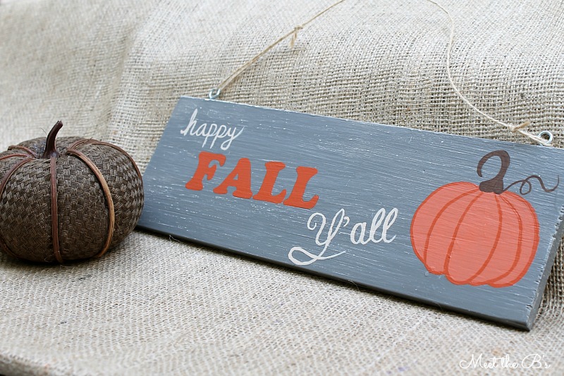 Painted Fall Sign- Happy Fall Y'all! | The Inspired Hive