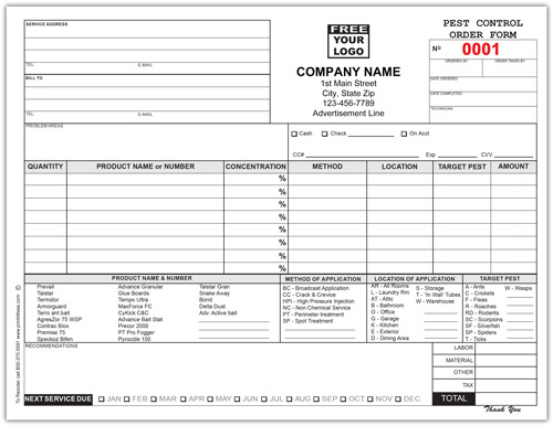 Pest Control Invoice - Invoice Template