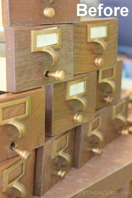 Library Card Catalog Makeover - Erin Spain