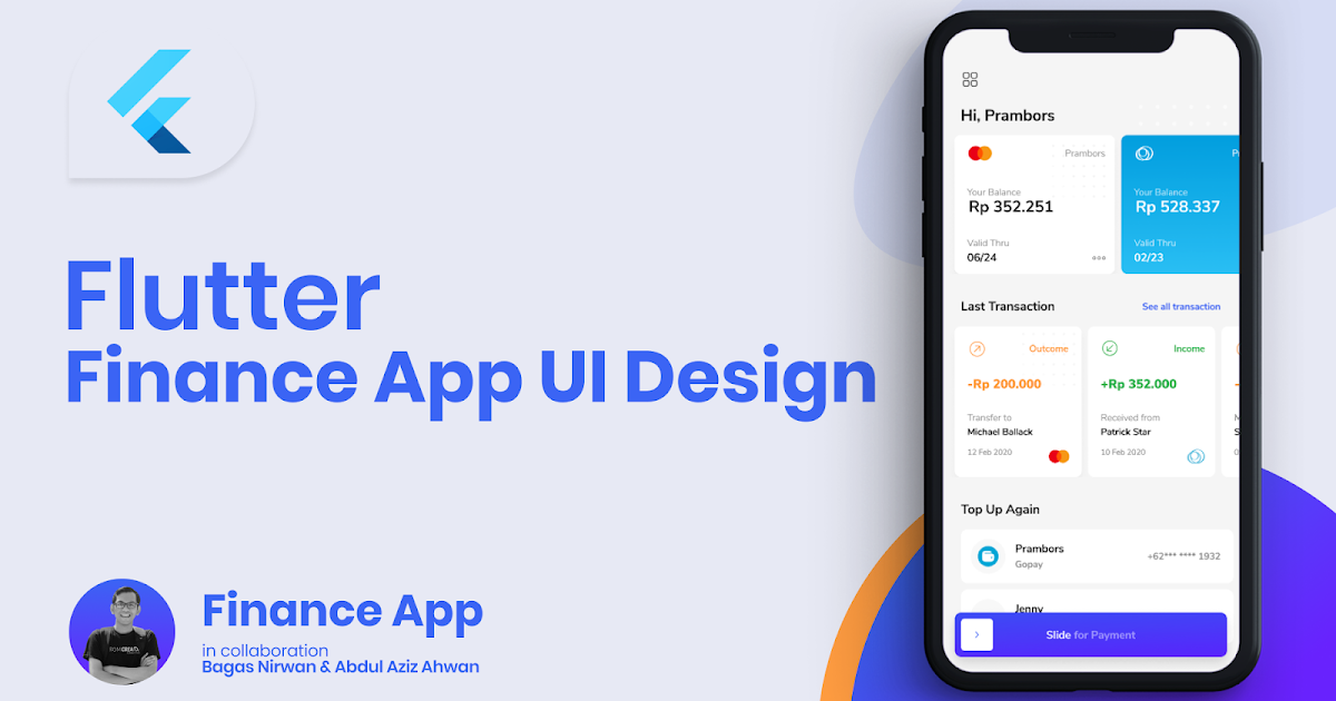 Designing Finance Banking App UI Design with Flutter