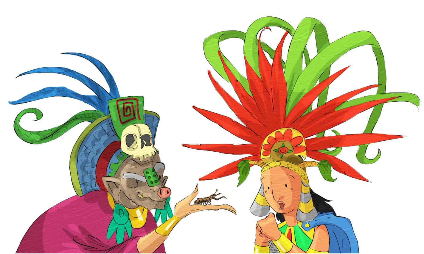 *: Ilustraciones de leyendas mayas