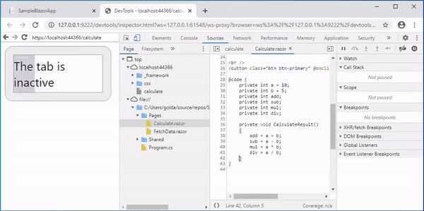 Debugging Blazor WebAssembly Application in Browser Debugging Blazor WebAssembly Application in Browser
