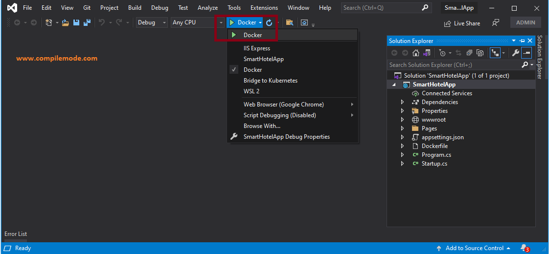 How To Add Docker Support For Existing ASP.NET Project