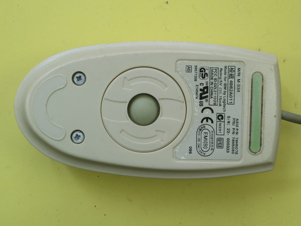 BugWorkShop - 甲蟲工作室: Logitech（羅技）M-S34 PS/2 有線滑鼠（2 Button Mouse）- 拆解