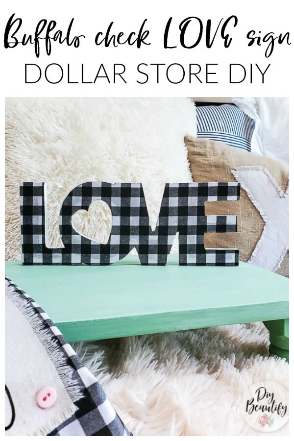 Dollar Store DIY Buffalo Check Sign - DIY Beautify - Creating Beauty at ...