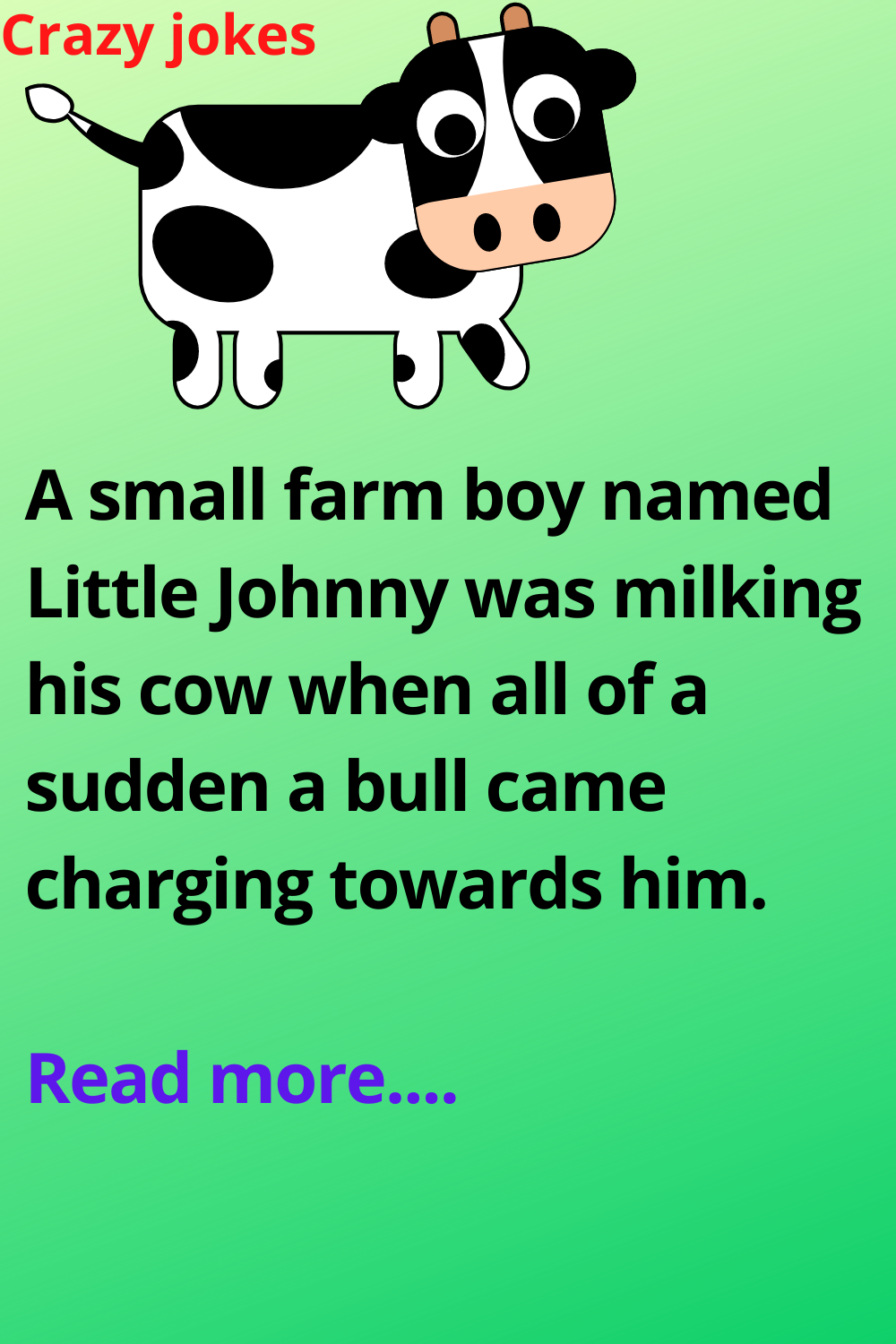 A Farm Boy Named Johnny Was Milking His Cow.
