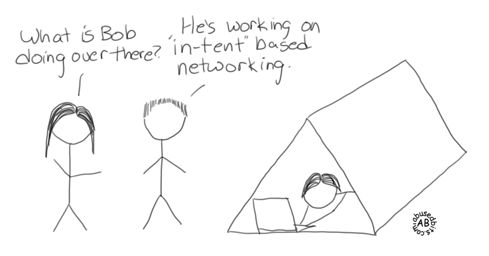 amusedbits: In-tent based networking