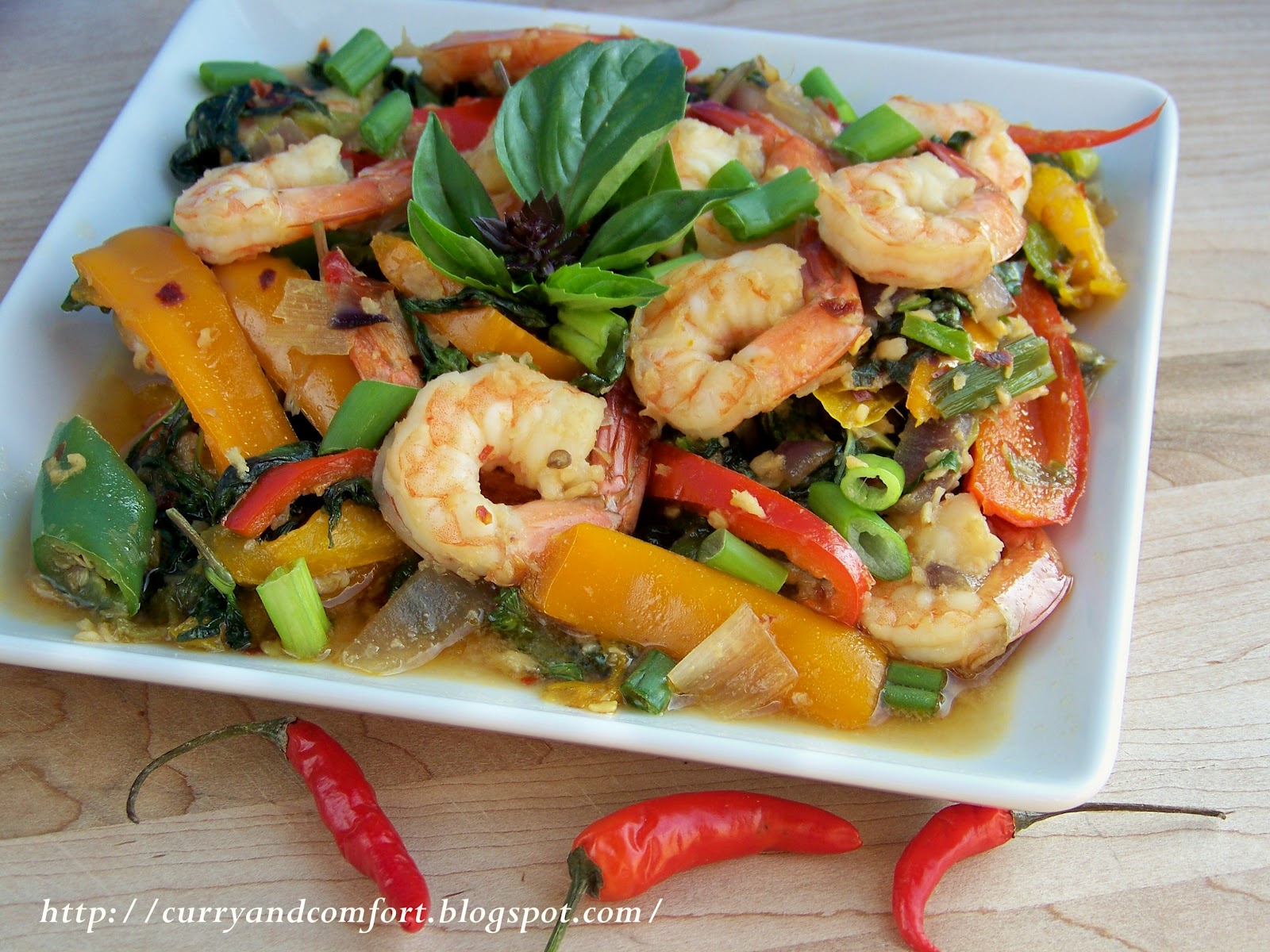 Kitchen Simmer: Thai Basil Shrimp (Salad)