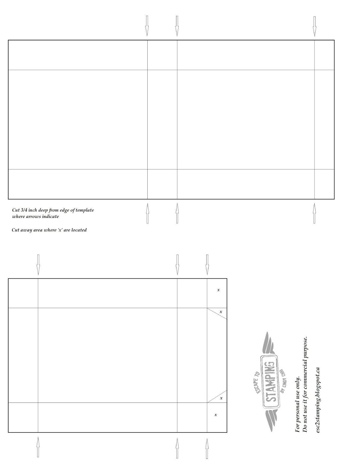 Escape to Stamping: Match box template
