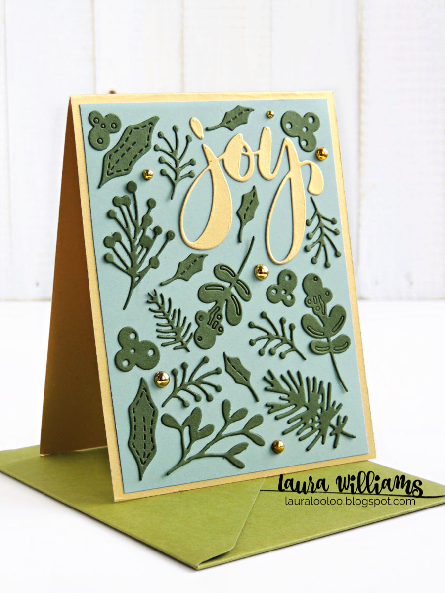 lauralooloo: Look at This Happy Joyful Die-cut Christmas Card