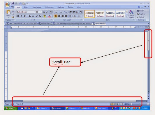 About Me: Cara menampilkan Scroll Bar pada Mic. Word 2007