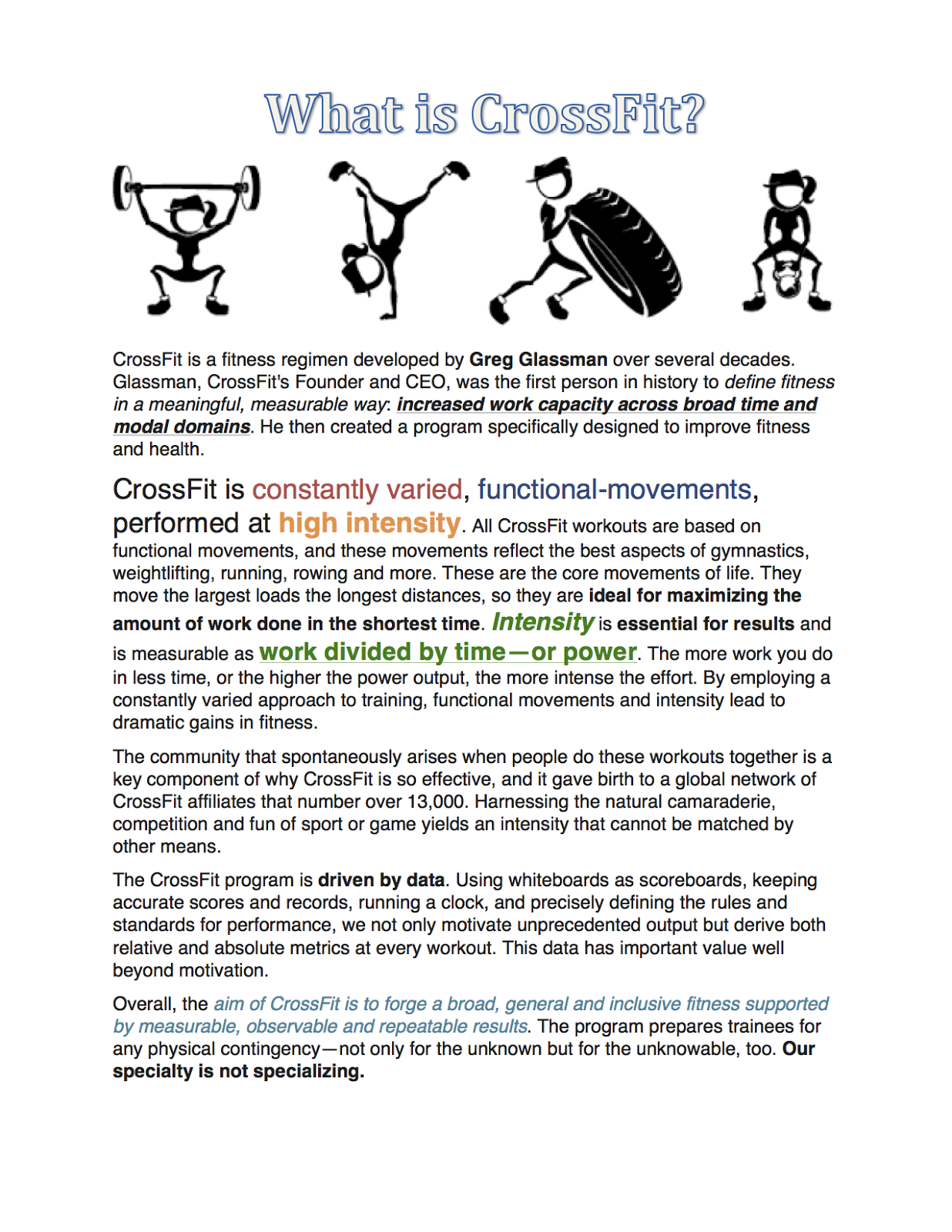 Mr. Redic's Physical Education Site: CFH 1: What is CrossFit?