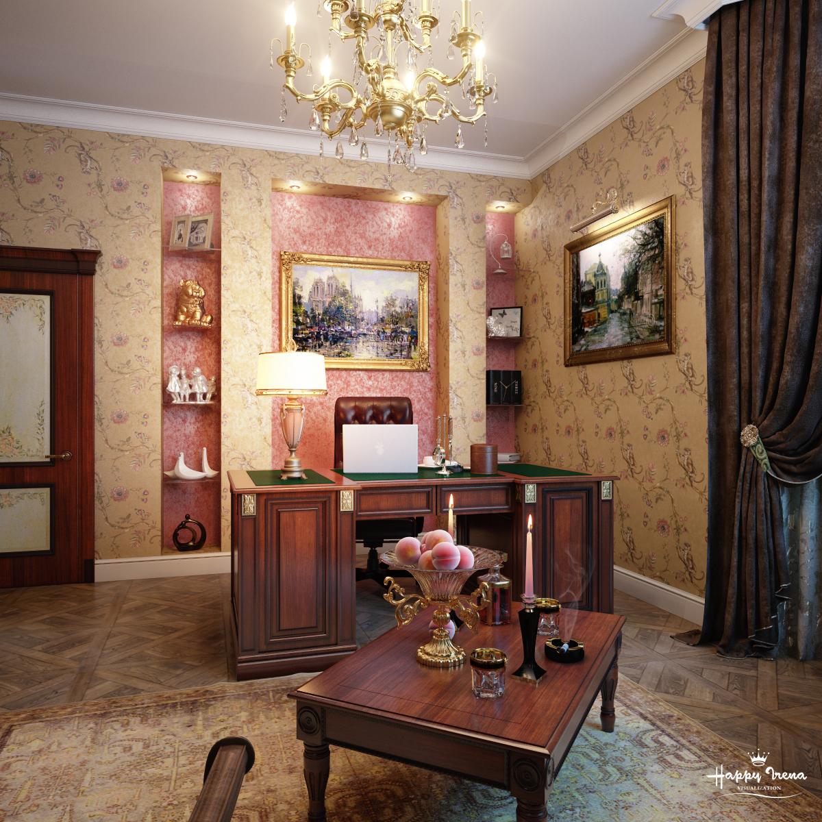 Interior design and visualization. Portfolio. Happy Irena.: Home office ...