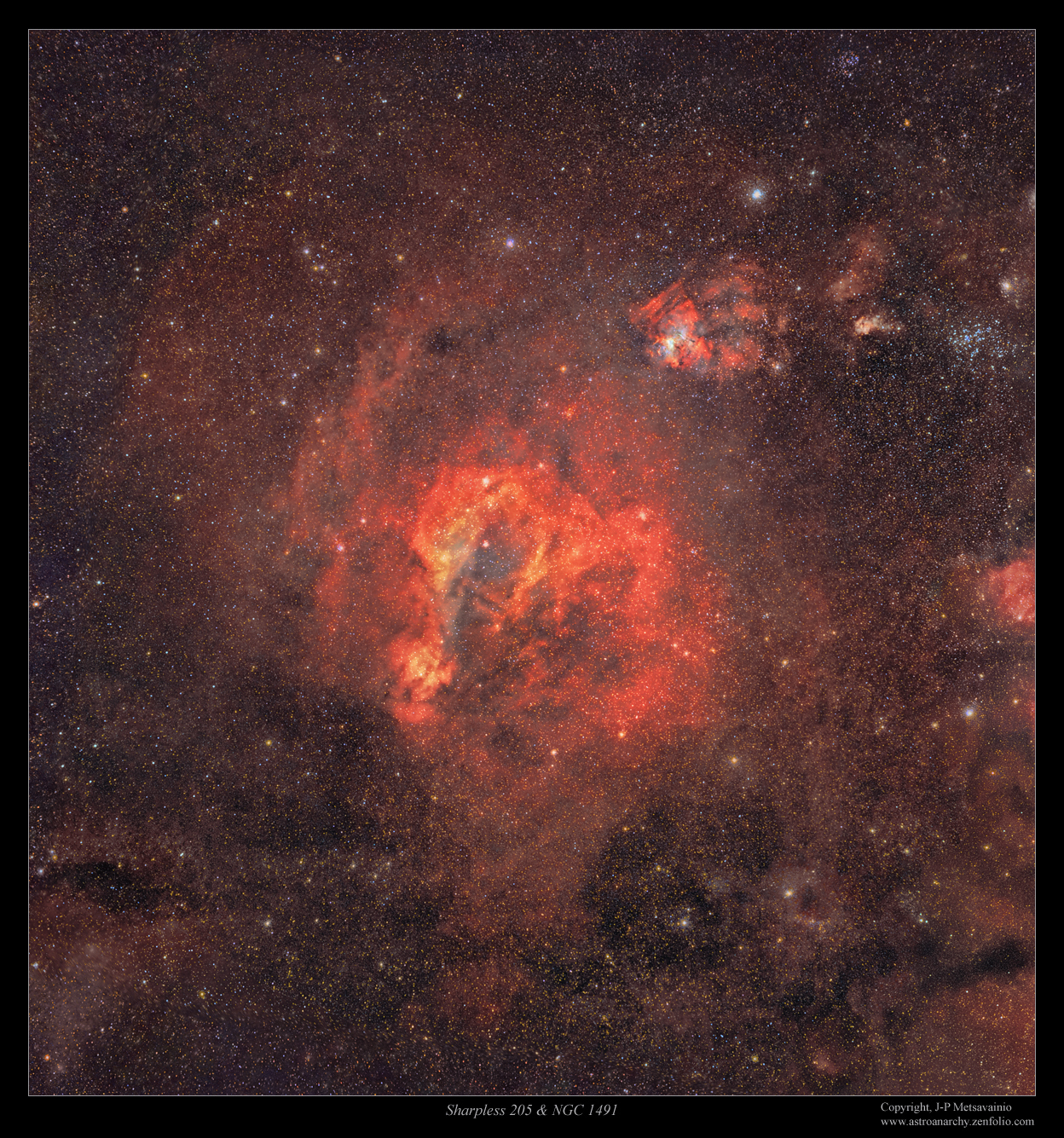 Astro Anarchy: Sharpless 205, NGC 1491 and Lynds Bright Nebula 696 in ...