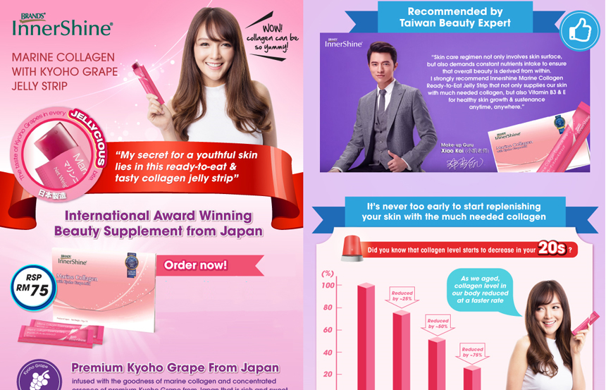 INNERSHINE MARINE COLLAGEN WITH KYOHO GRAPE JELLY YANG MENABJUBKAN KAK ...