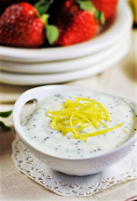 Lemon-Poppy Seed Dip with Fresh Strawberries | The Kitchen is My Playground