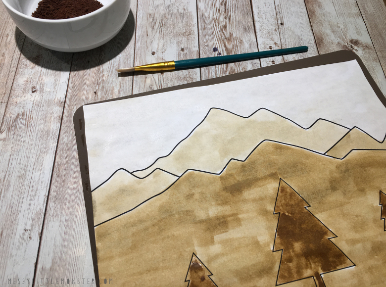 Paint With Coffee and Learn about Value in Art - Messy Little Monster