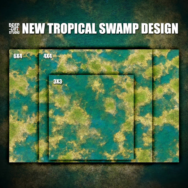 Wargame News and Terrain: Deep-Cut Studio: New Tropical Swamp Gaming Mat