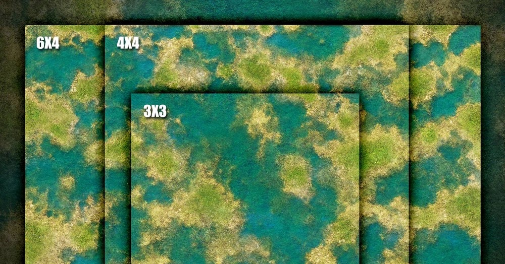 Wargame News and Terrain: Deep-Cut Studio: New Tropical Swamp Gaming Mat