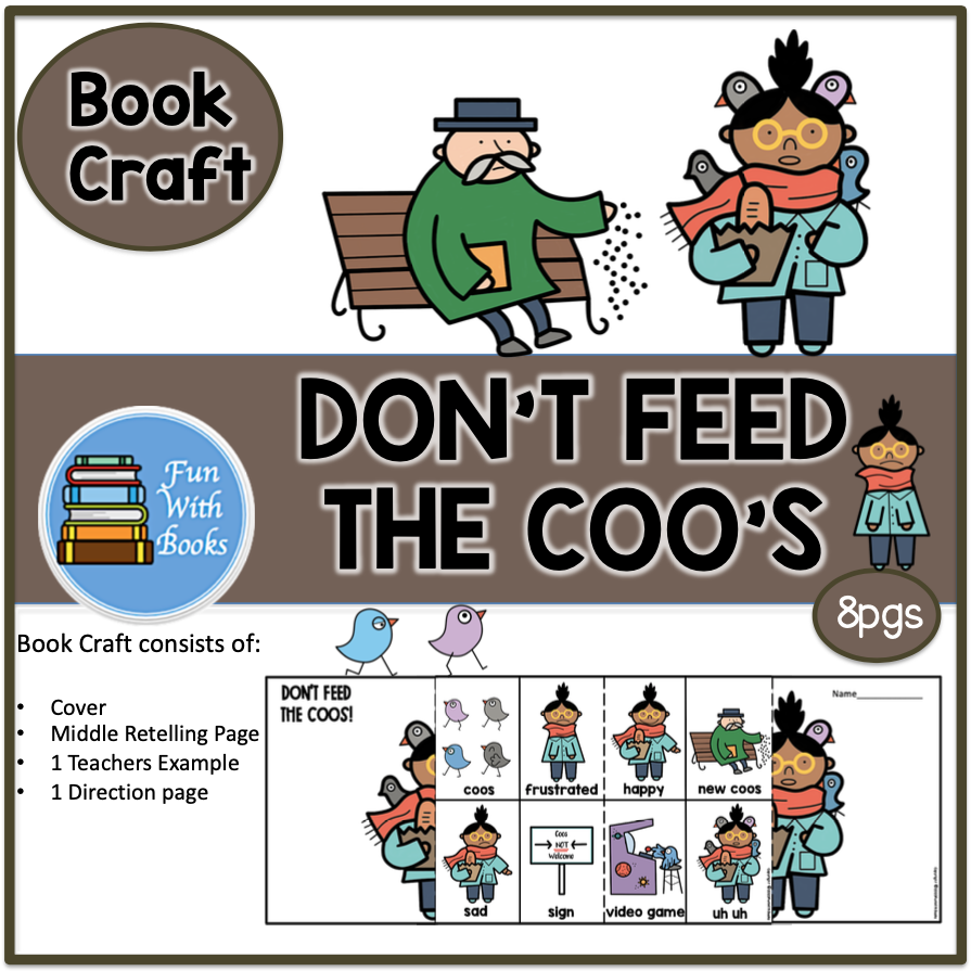 DON'T FEED THE COOS! BOOK CRAFT ~ Book Units by Lynn