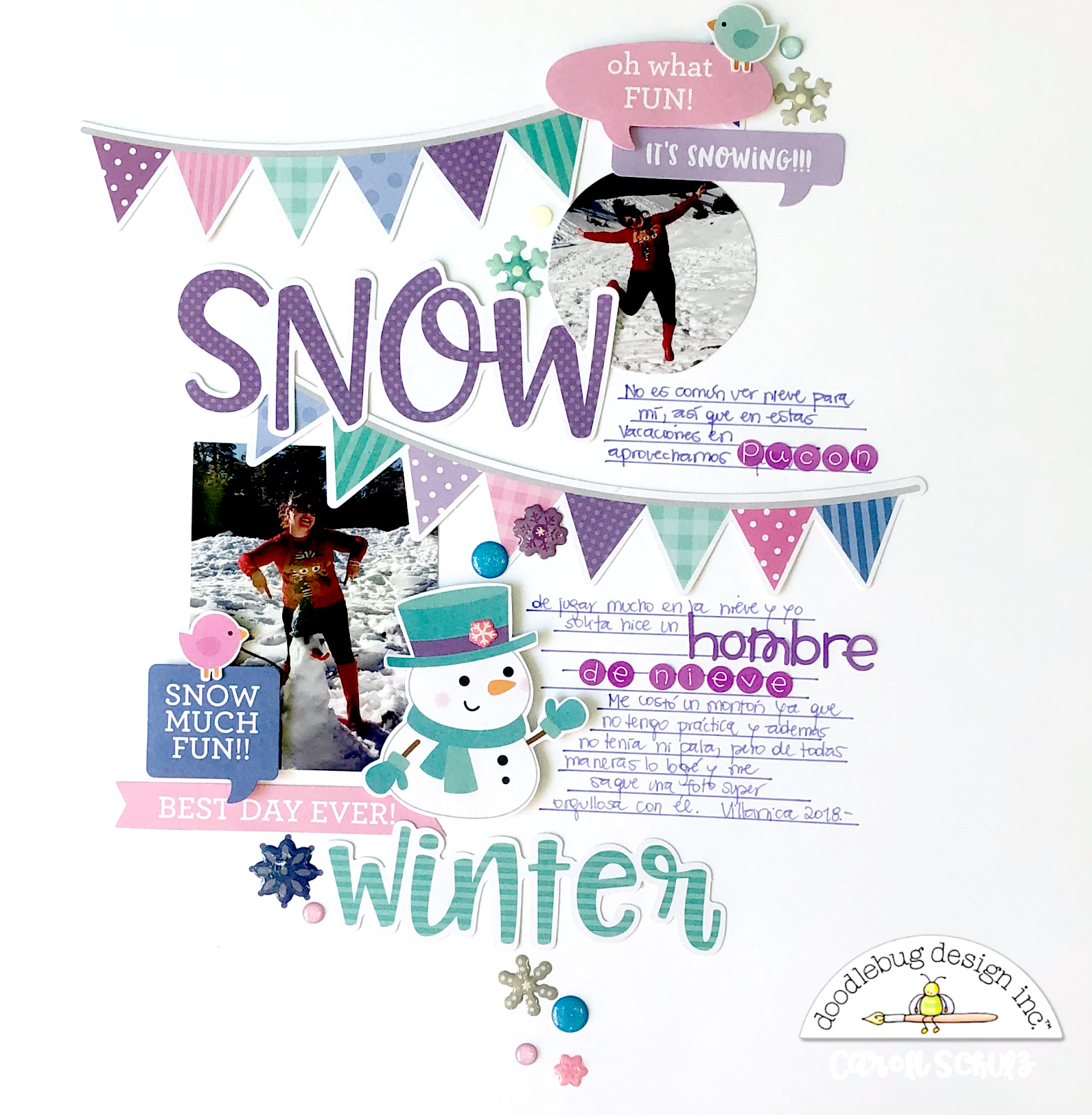 Doodlebug Design Inc Blog: WINTER WONDERLAND LAYOUT | with Caroli