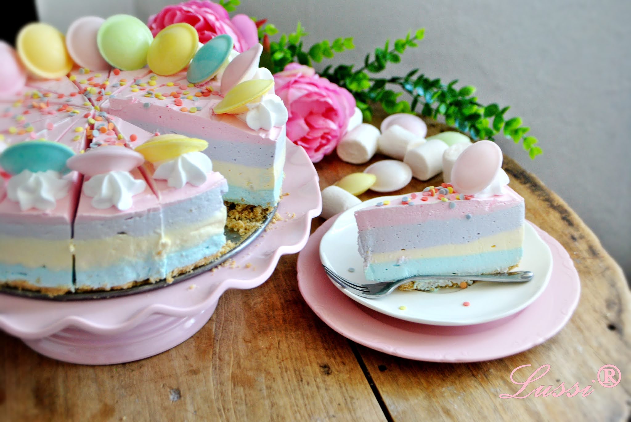 Lussi`s World of Artcraft: Мус торта "Дъга" / Rainbow Mousse Cake