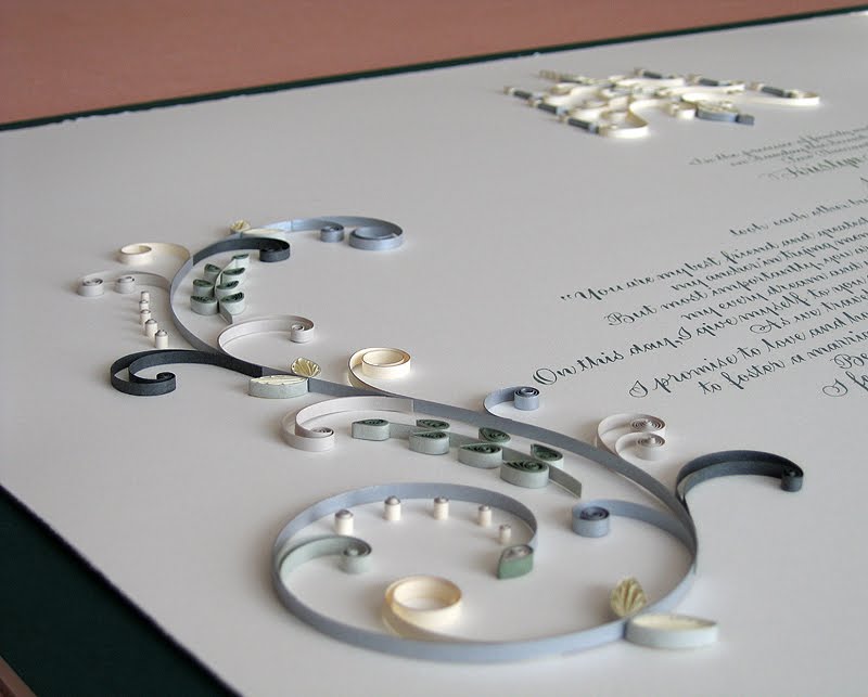 30 Quilled Wedding Invitations, Marriage Certificates and Ketubahs