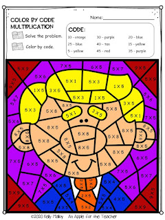 An Apple For The Teacher: Presidents' Day Color By Number