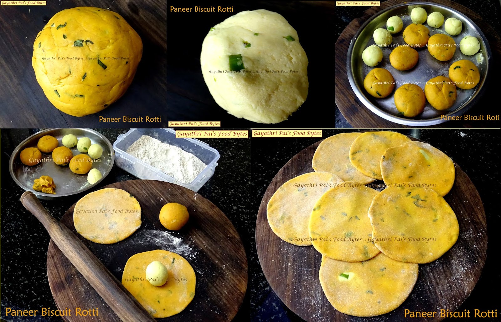 Gayathri Pai's Food Bytes: Paneer Biscuit Rotti (Stuffed Poori).