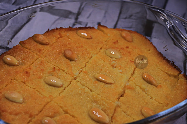 Basbousa Recipe | Middle Eastern Sweet semolina Cake