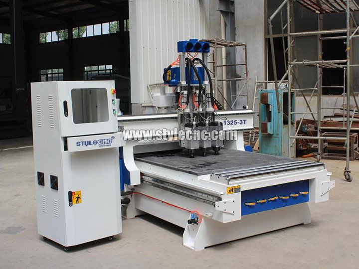 3 Axis CNC Router with three spindles for sale