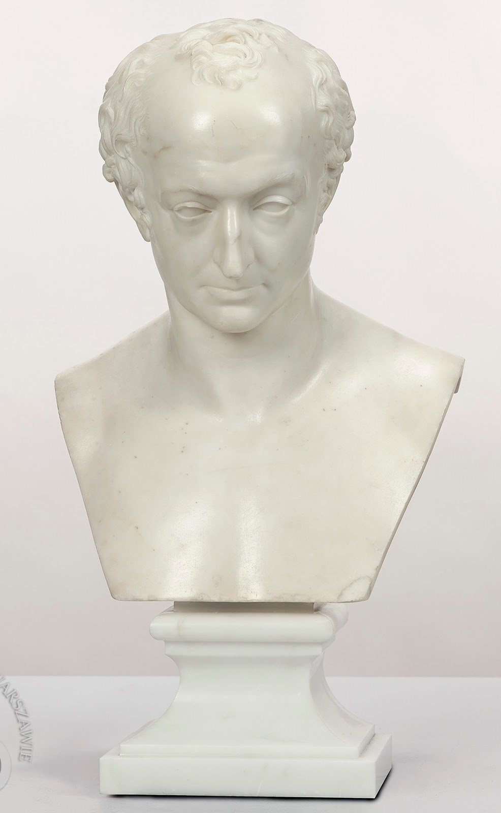 English 18th Century Portrait Sculpture: Marble Bust of Stanislaw ...