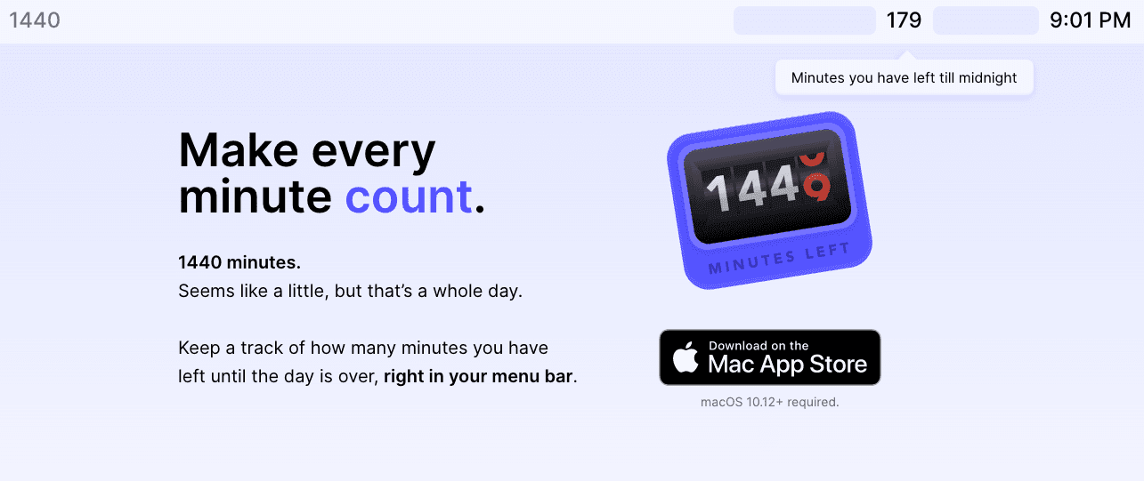 1440 Minutos, app que contabiliza cuántos minutos le restan al día ...
