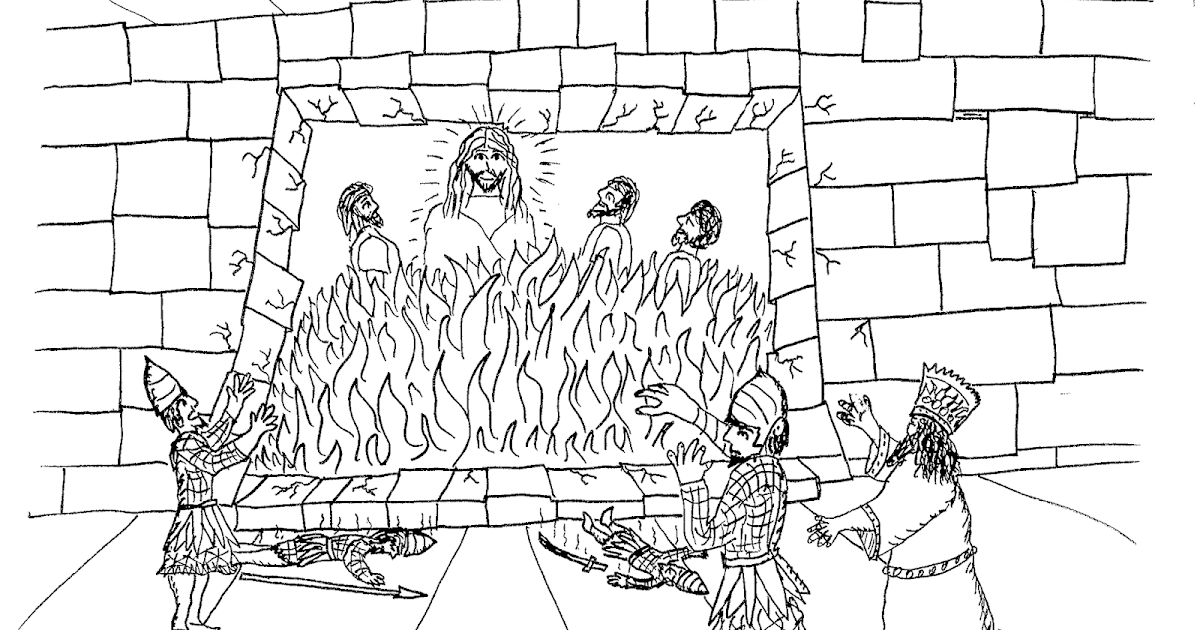 Robin's Great Coloring Pages: Three Hebrew Children in the Fiery Furnace