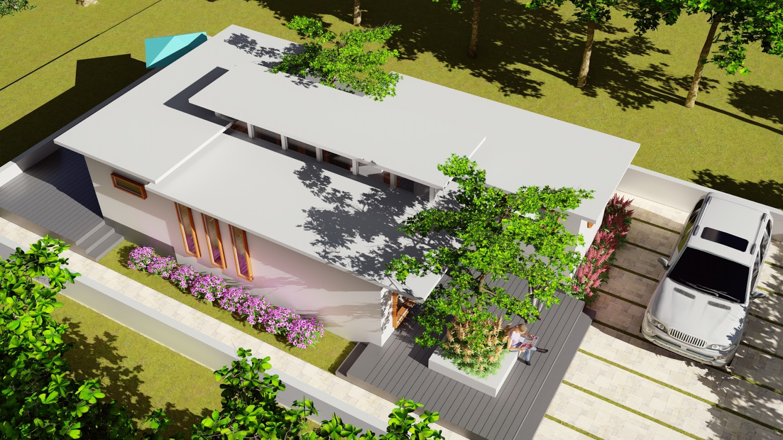 How to draw Container House 3x20F full exterior and interior design ...