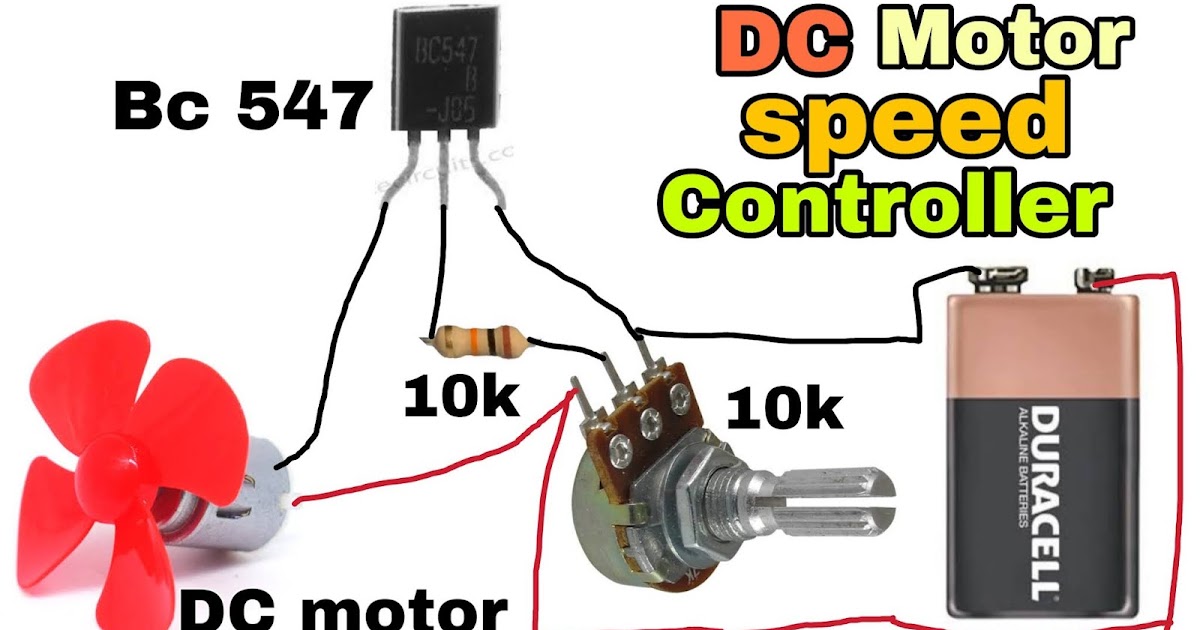 Speed controller using BC 547 transistor, rpm controller circuit