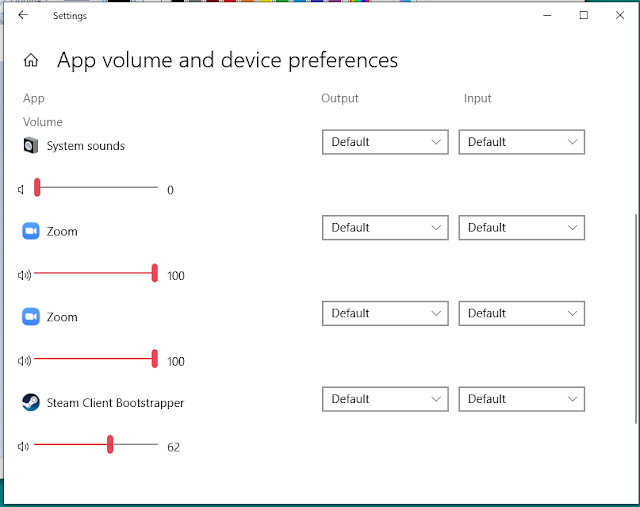 Random Contributions: Windows 10 application sound level adjustment