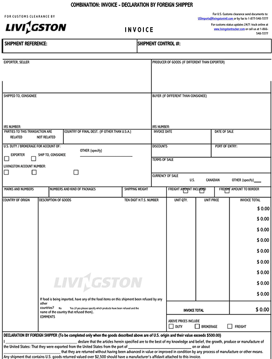 Ups Commercial Invoice Template Pdf - Invoice Template