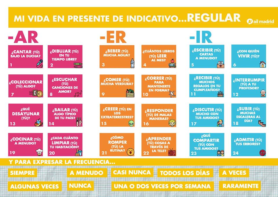 Español Interactivo: PRESENTE DE INDICATIVO: VERBOS REGULARES