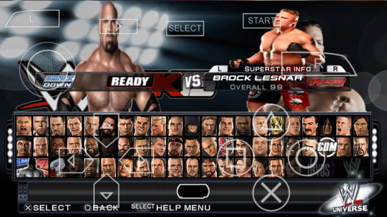 XOMEGA HELLOWS: WWE 2K 17 on Android using PPSSPP