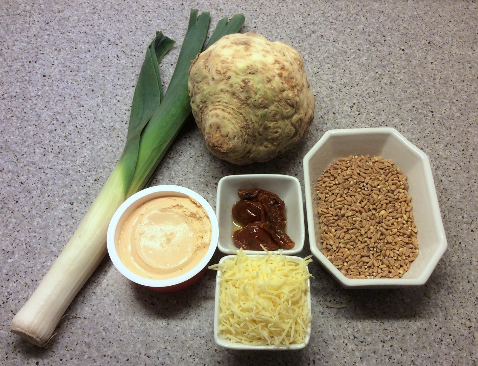 Anne Naturglad: Selleri med speltkerner og porre