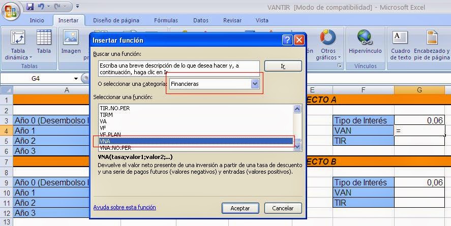 EL PROFESOR DEL DINERO: CÁLCULO DEL VAN CON EXCEL