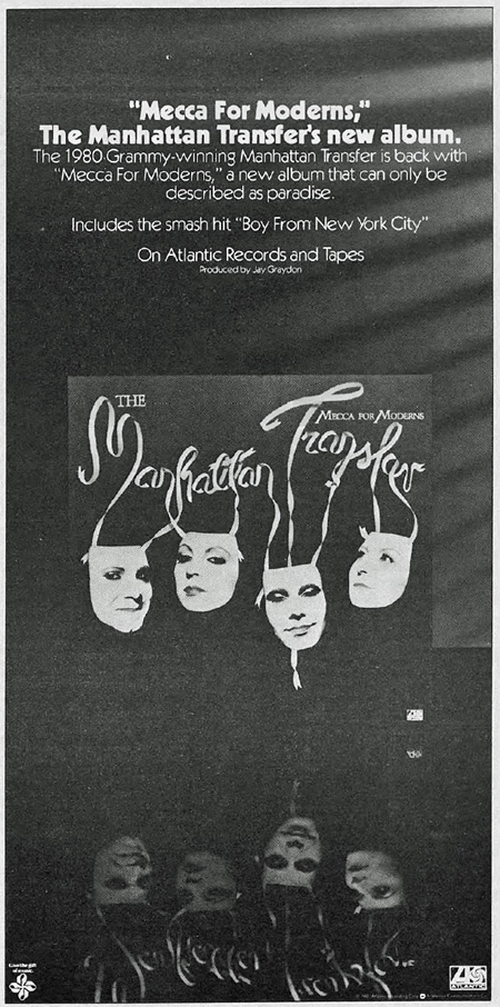 The CD Project: The Manhattan Transfer - Mecca For Moderns (1981)