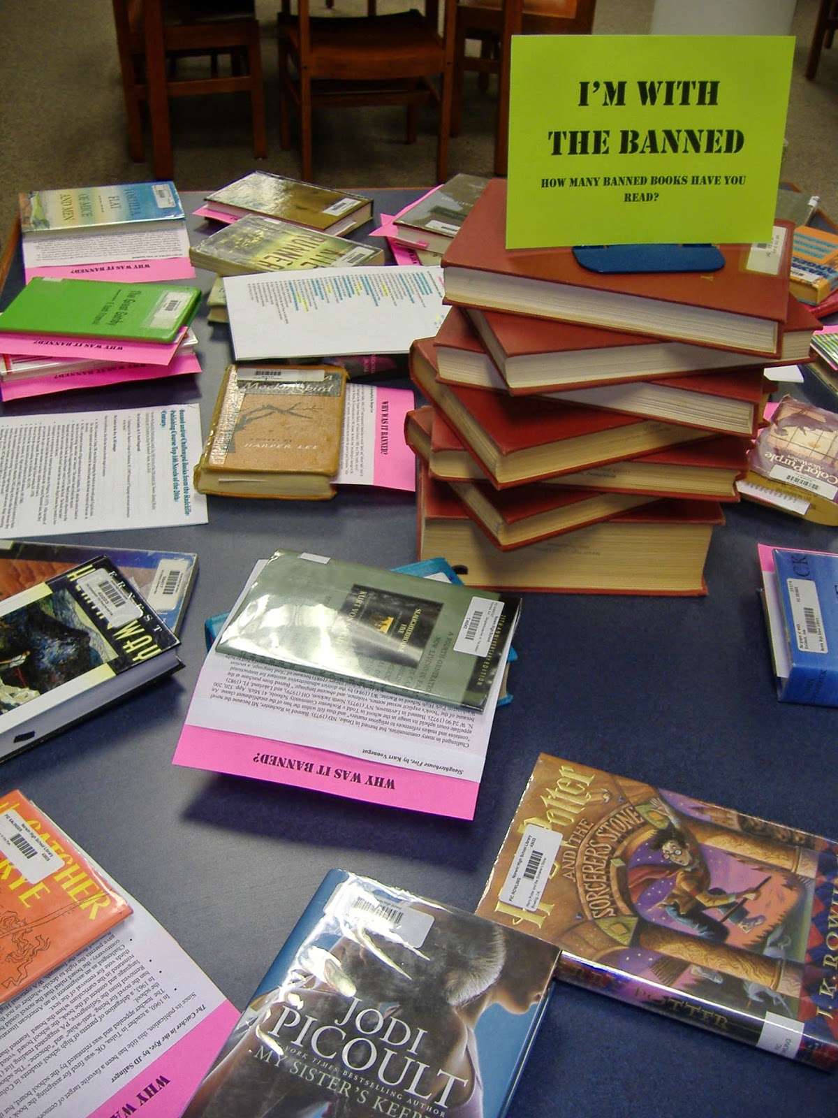 PA School Librarian: Library Displays: Banned Books Week