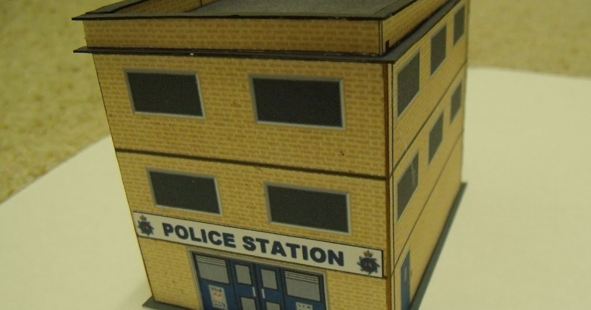 N Gauge Model Making: Free N Gauge Police Station