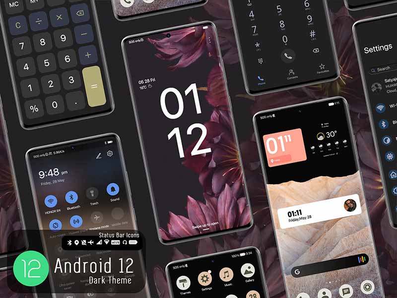 [EMUI THEME] Android 12 Google Pixel Dark Premium Theme for EMUI 10/11