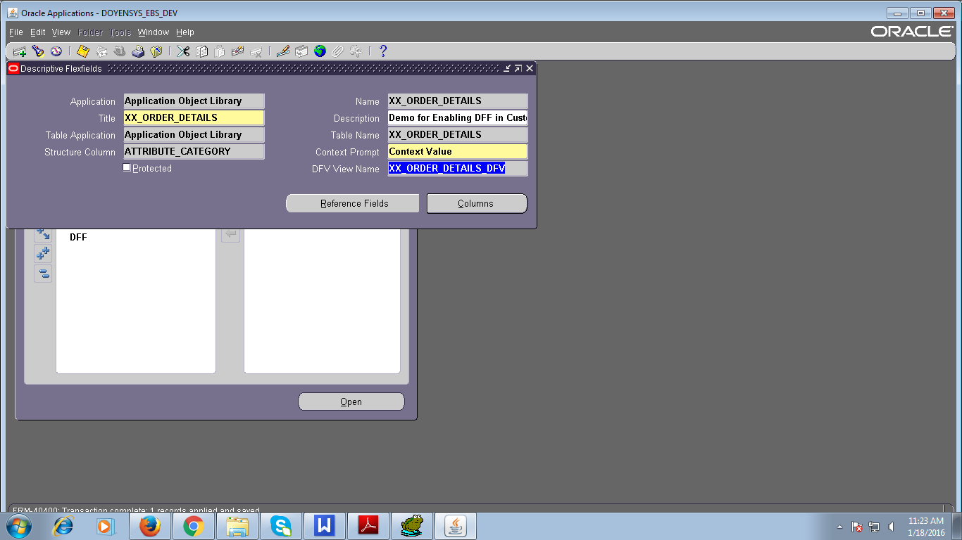 Oracle Masterminds Enabling Custom Dff In Custom Oracle Forms 9260